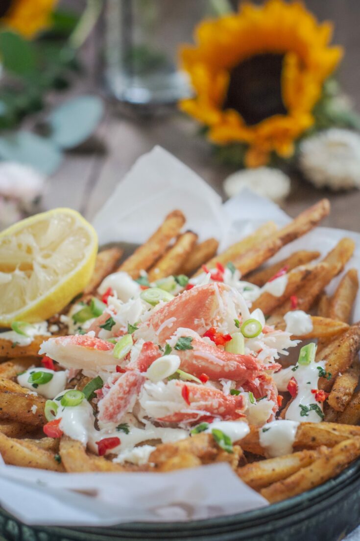 Snow Crab Legs: Loaded Crab Fries Recipe - Little Figgy Food | Maria Kani