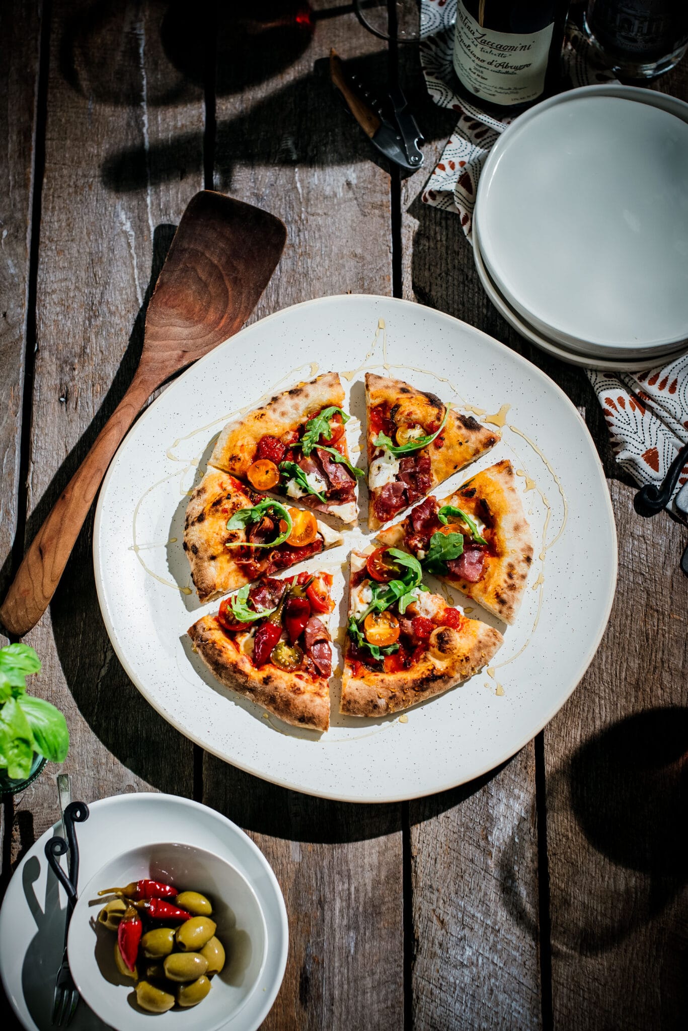 How to Make Prosciutto Calabrian Wood Fired Pizza Recipe - Little Figgy ...